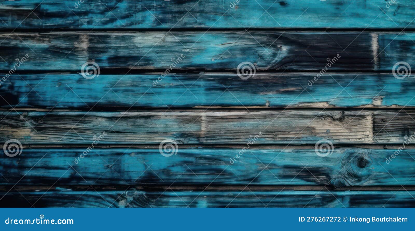 Top View Wooden Table, Wooden Texture Blue Background. Generative AI ...