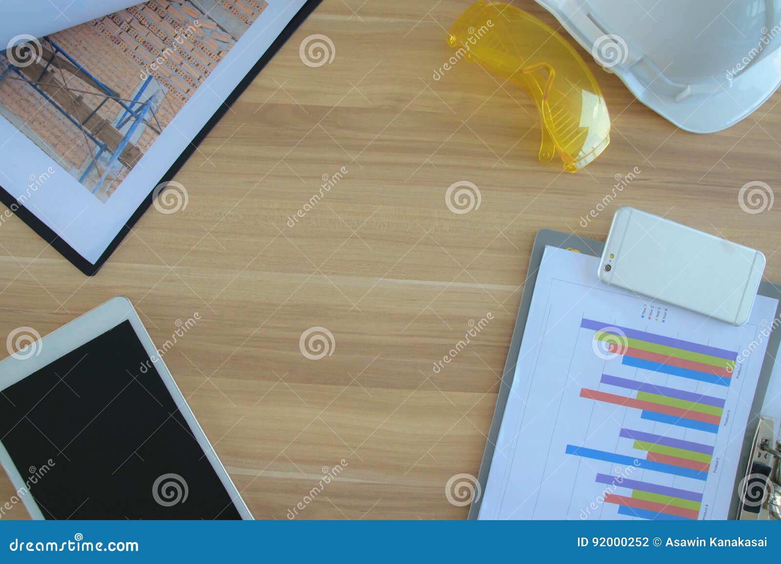 Top View Working Document Engineering Stock Photo - Image of frame ...