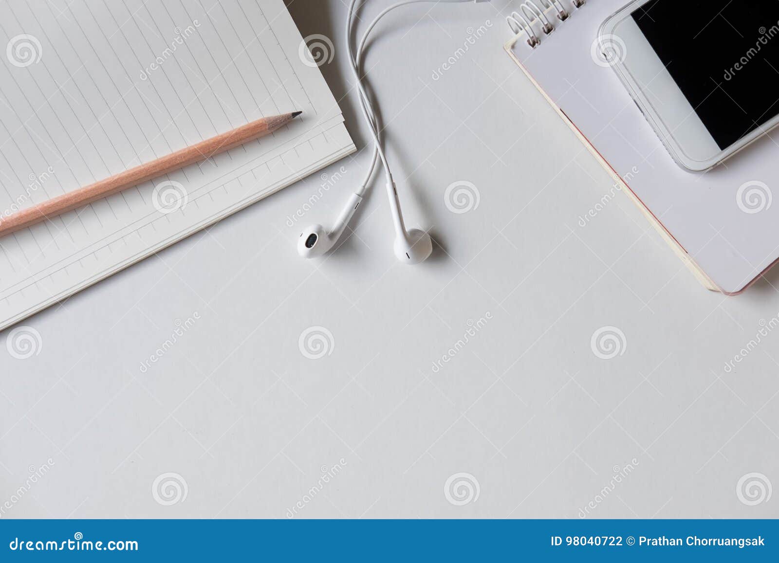 Top View Working Table with Space. Stock Photo - Image of desk ...