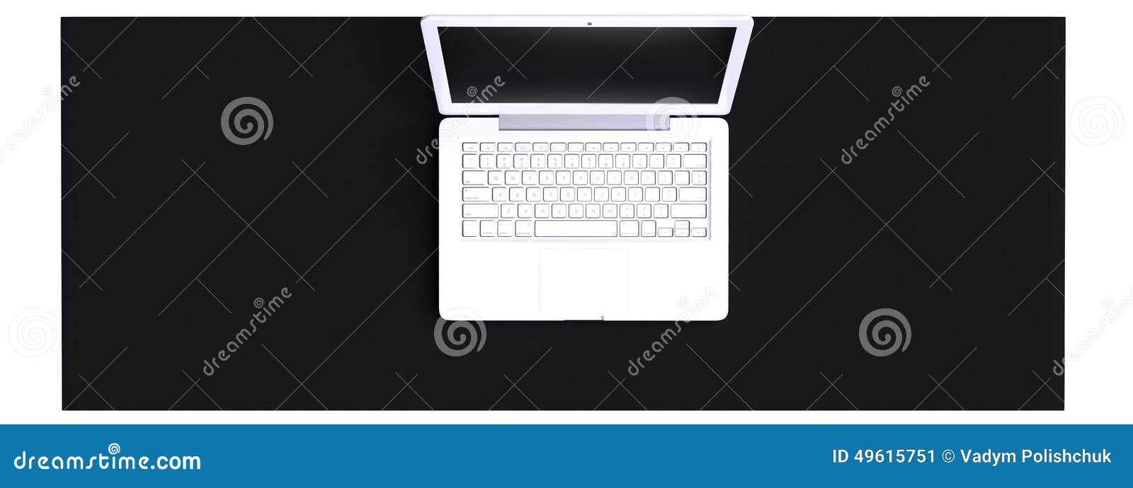 Top View of Workspace with Laptop on Table. Stock Illustration ...