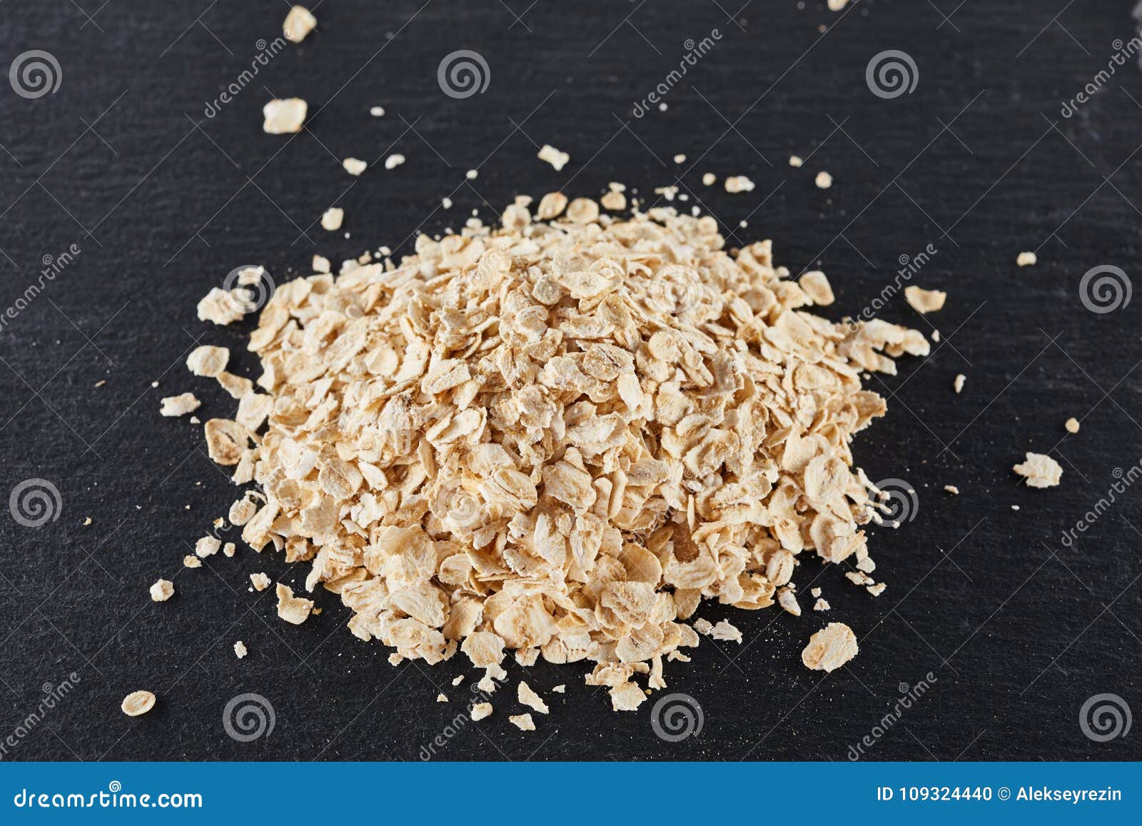 Yellow Oats Pyramid Positioned in the Corner on a Black Stone ...