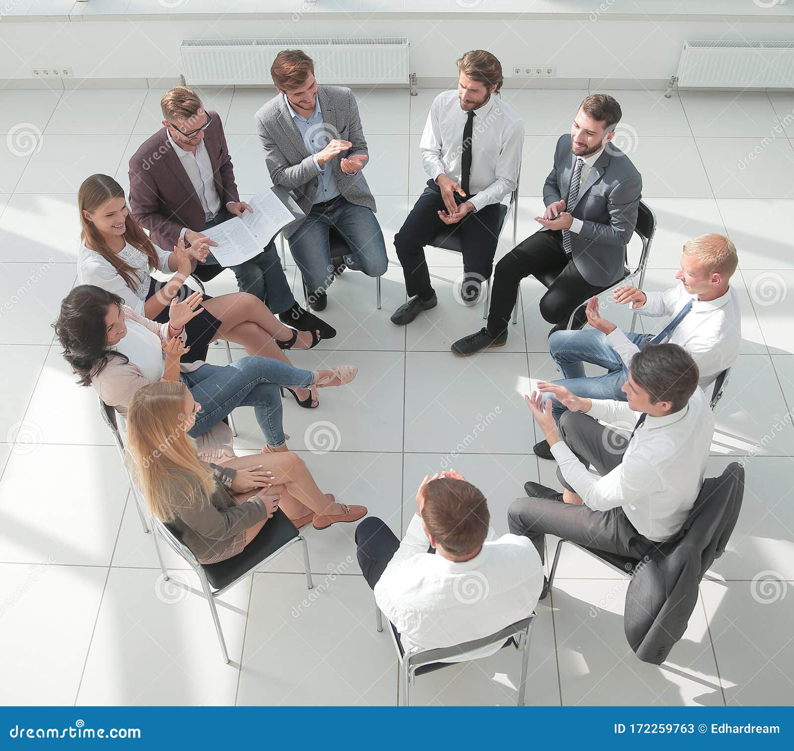 Young Employees Ask Questions during Business Training Stock Image ...
