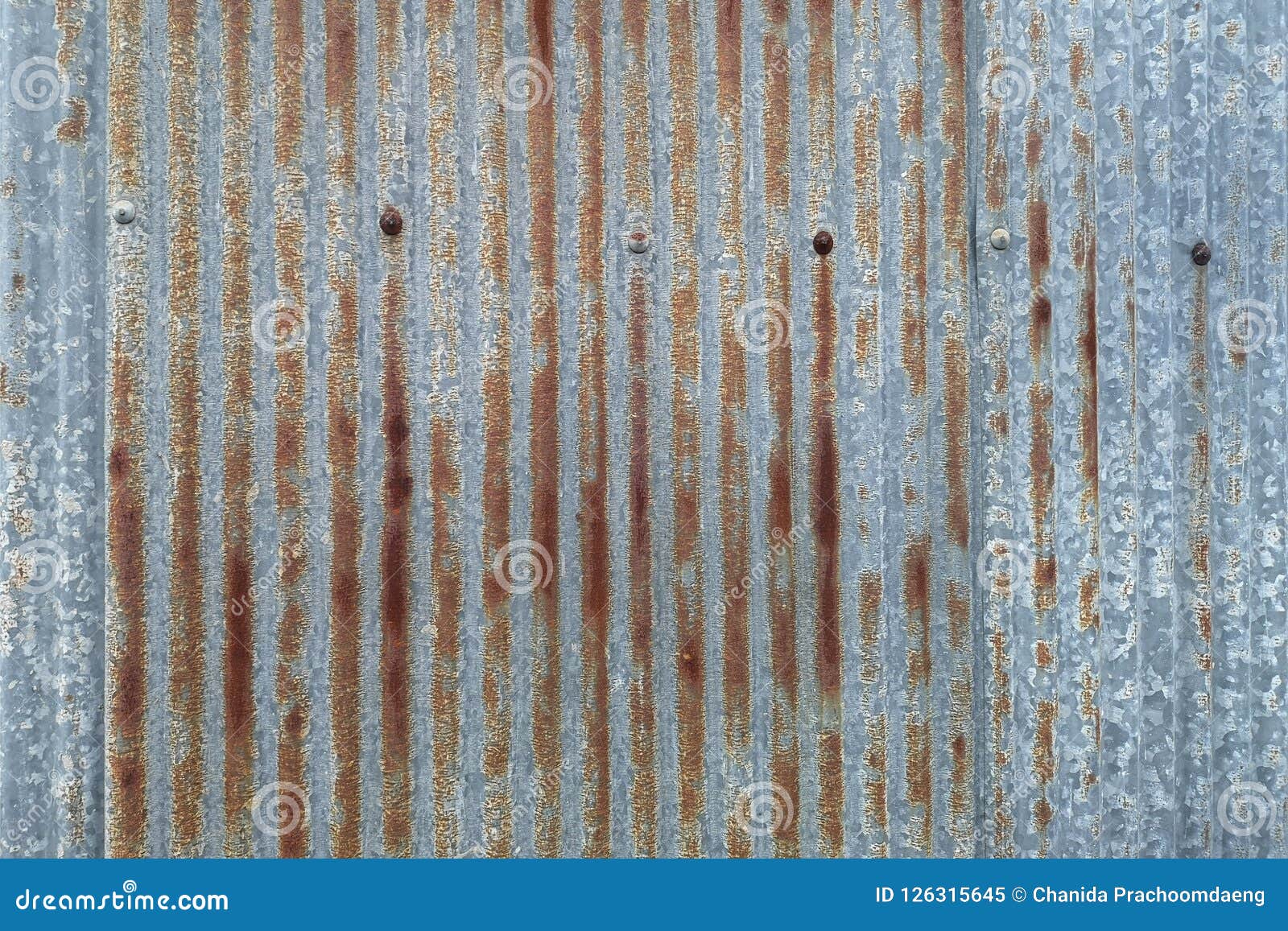 Top View Zinc Roofing Background. the Surface Becomes Rusty because it ...