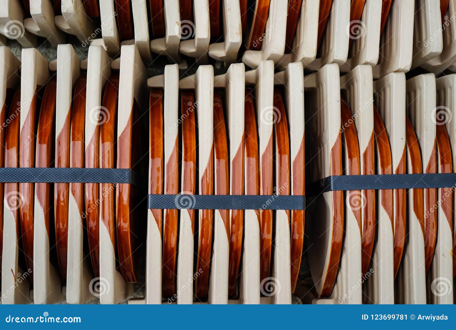 Top Views of Ceramic Roof Brown Texture Stack As Abstract Texture Stock ...