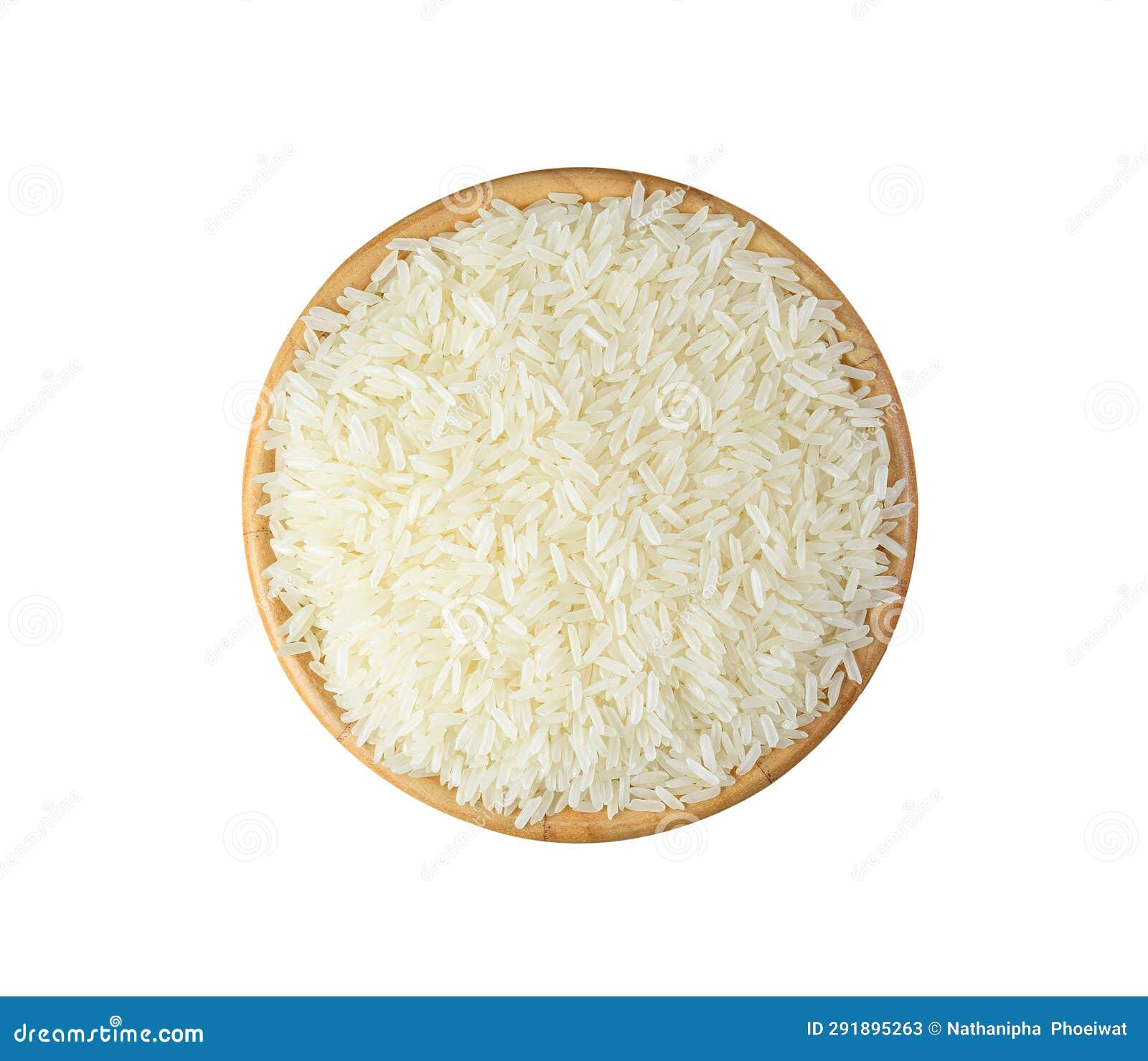 Top Viwe White Rice on White Background Stock Image - Image of table ...
