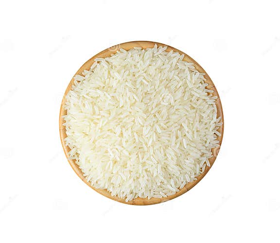 Top Viwe White Rice on White Background Stock Image - Image of table ...