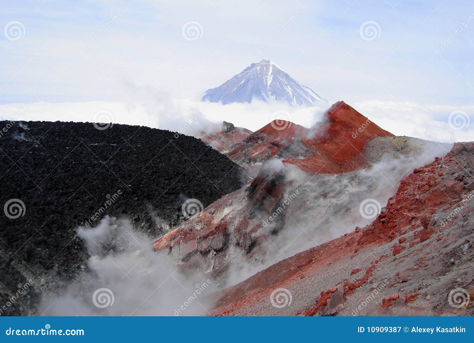 At top of a volcano stock image. Image of mountain, magma - 10909387