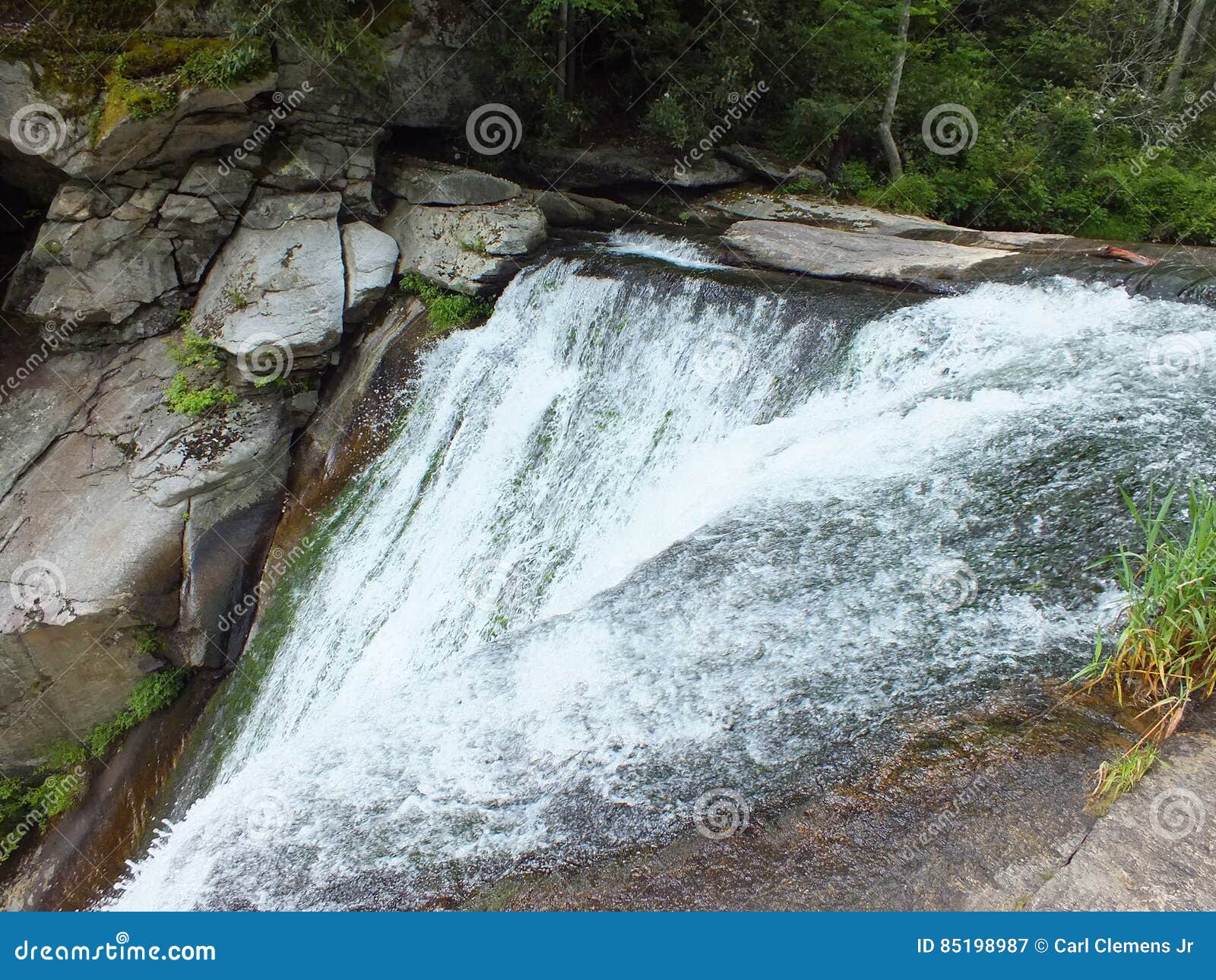 Top of waterfall stock image. Image of waterfall, carolina - 85198987