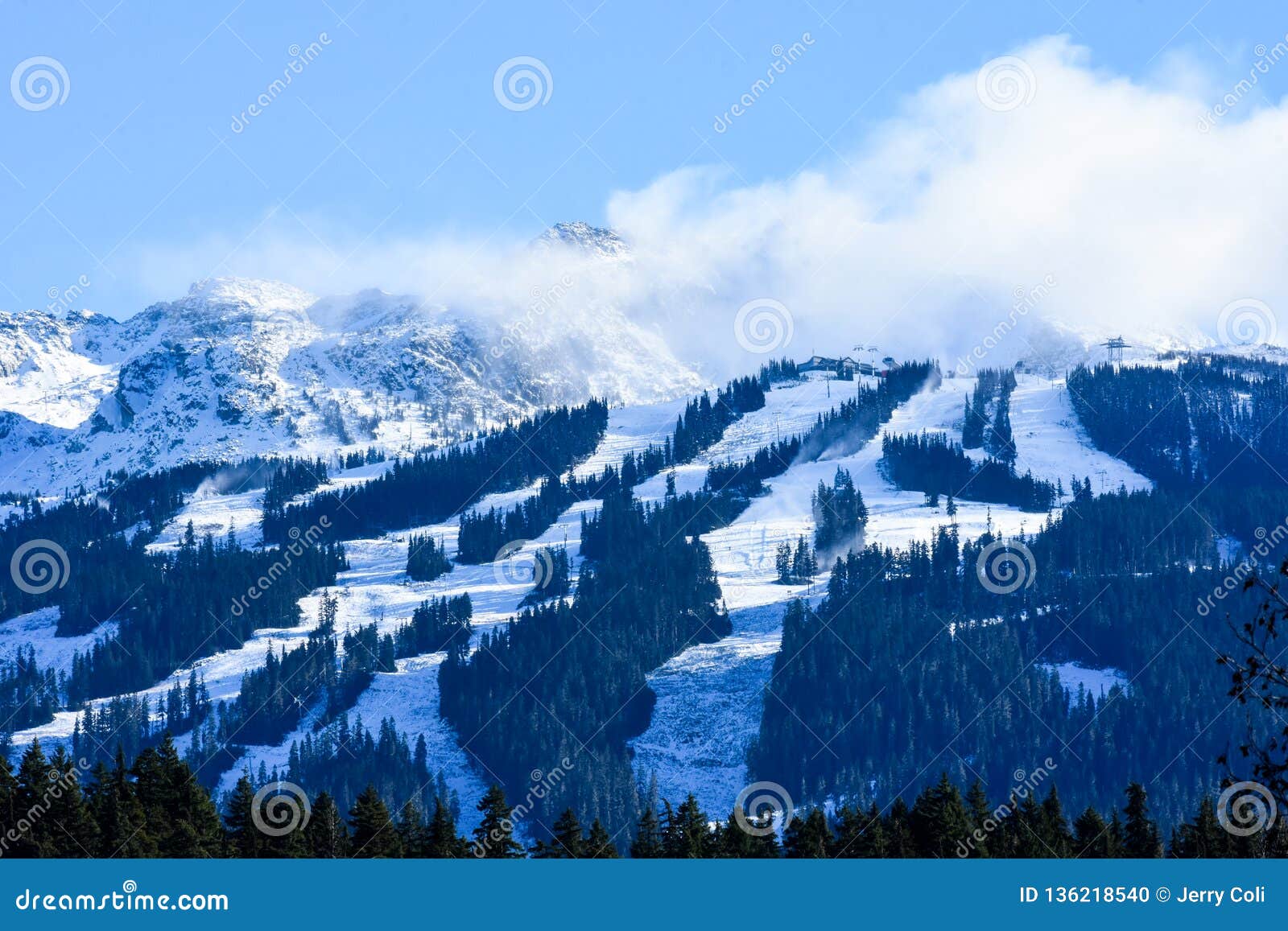 Top of Whistler Blackcomb Mountain, Whistler, BC Editorial Image ...