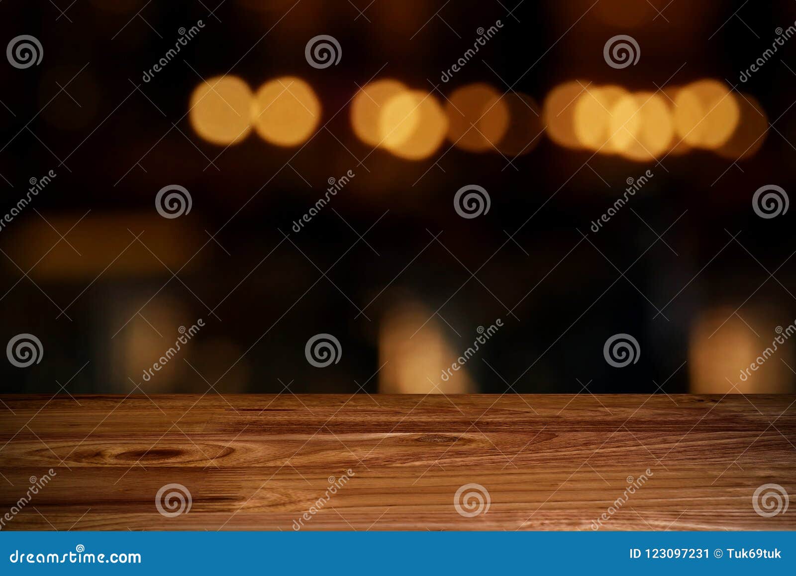 Top Wood Table with Blur Background Stock Image - Image of filtered ...