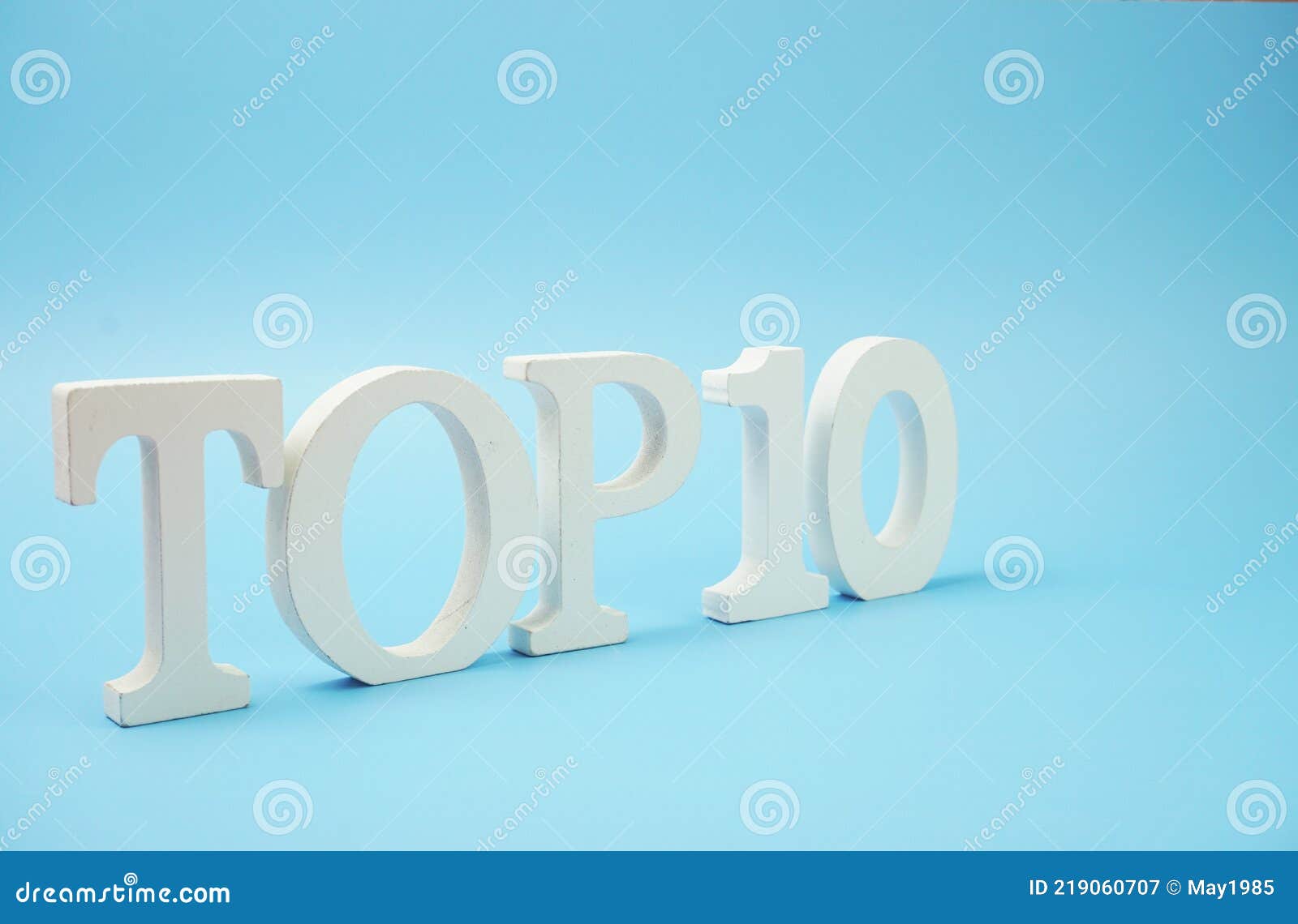 Top 10 Word Alphabet Letters on Blue Background Stock Image - Image of ...