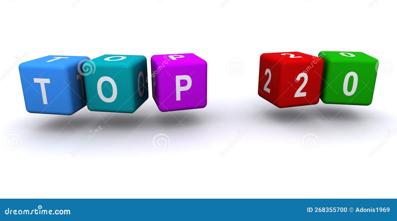 Top 20 word block on white stock illustration. Illustration of lead ...