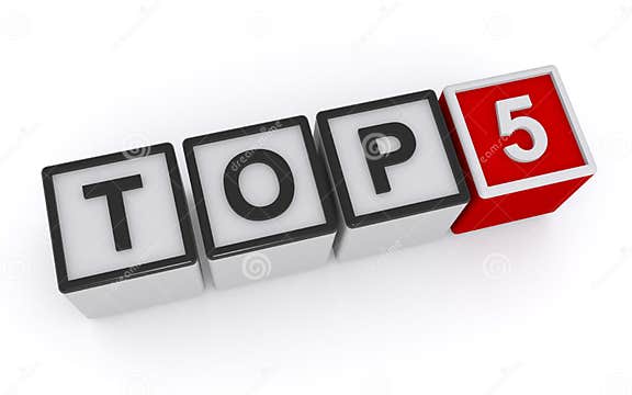 Top 5 word blocks stock illustration. Illustration of achievement ...