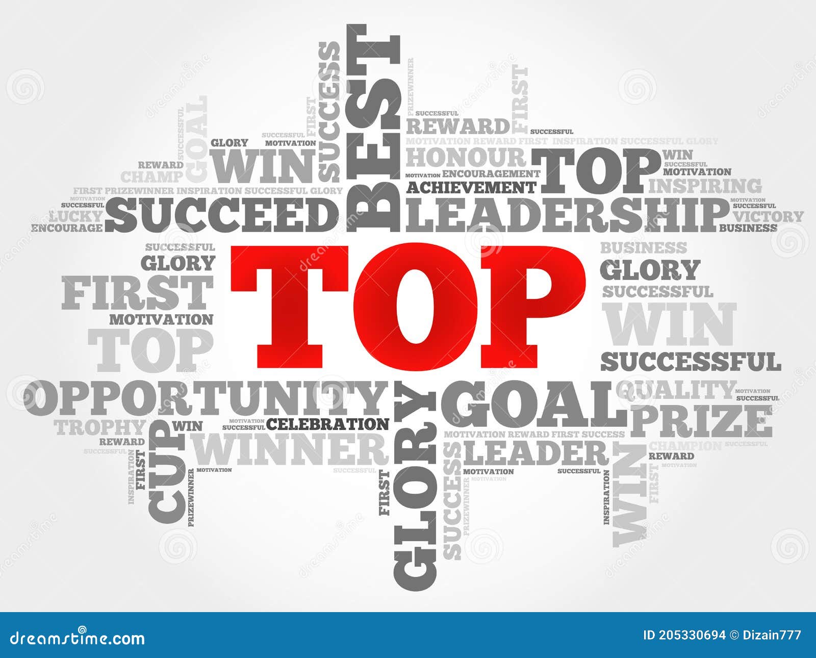 Top word cloud stock illustration. Illustration of trophy - 205330694