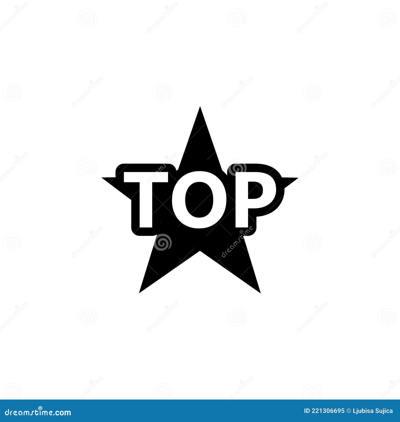 Top Word Icon Isolated on White Background Stock Vector - Illustration ...