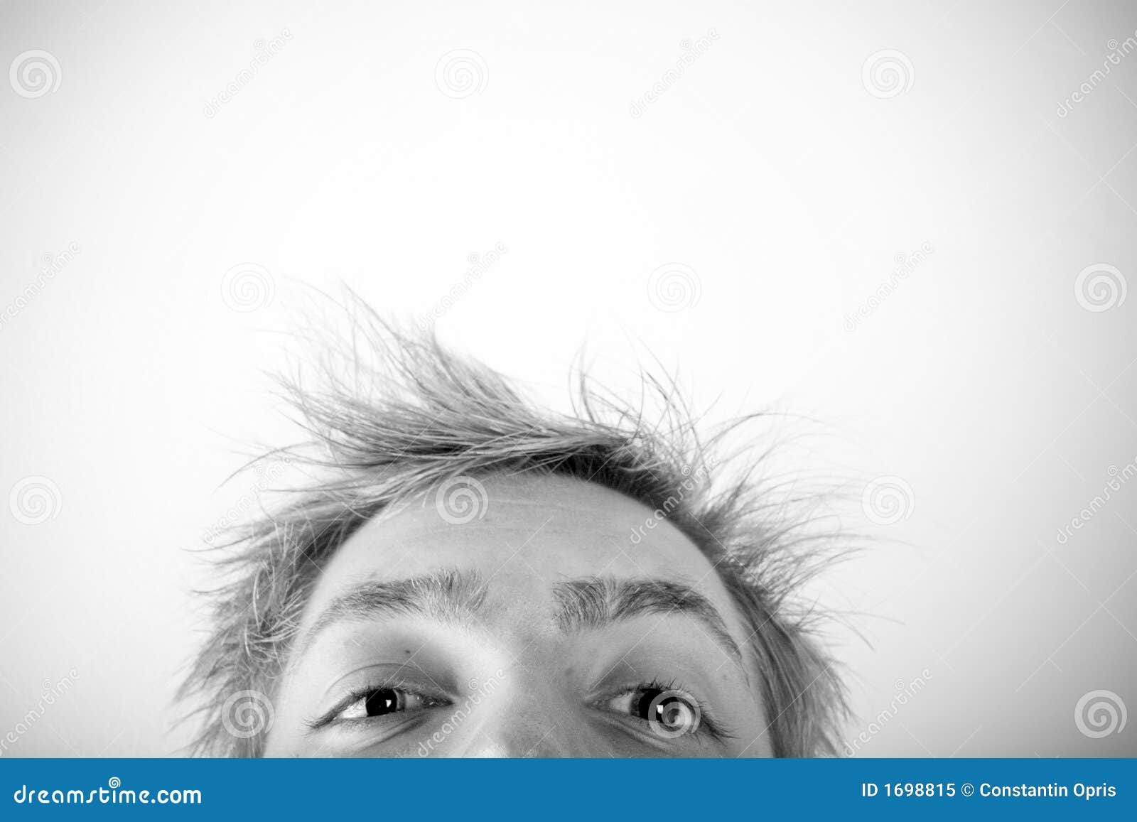 Top of Young Man s Head stock image. Image of concentrates - 1698815