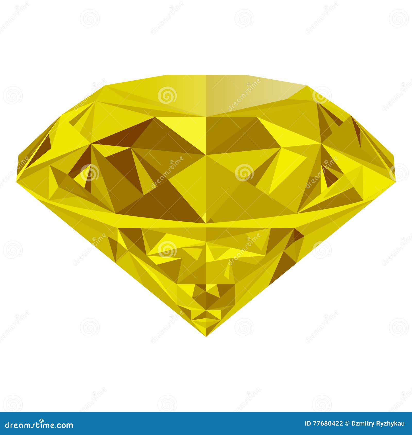 Topacio Amarillo Aislado En El Fondo Blanco Stock de ilustración ...