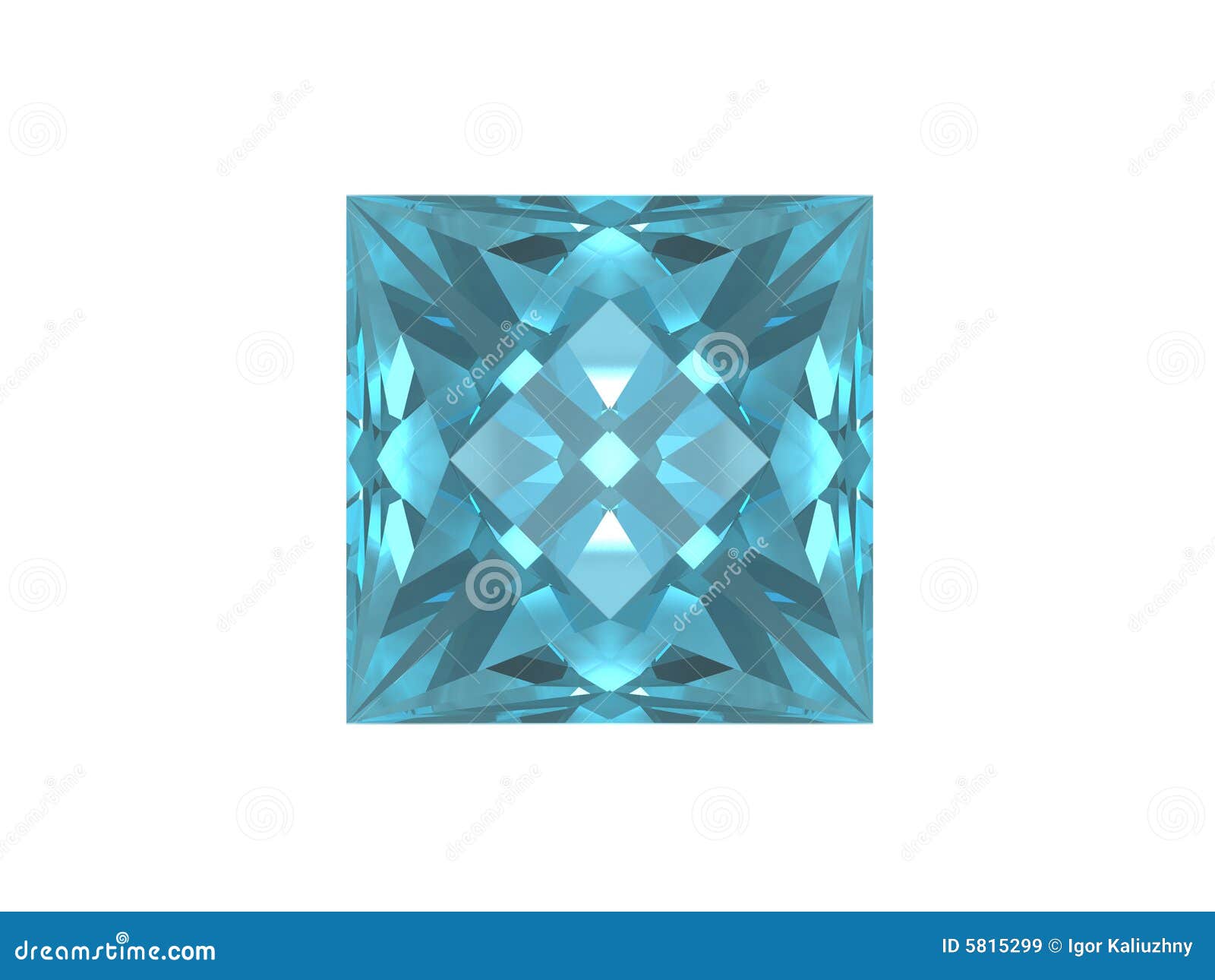 Topaz Azul. Forma Cuadrada. Stock de ilustración - Ilustración de ...