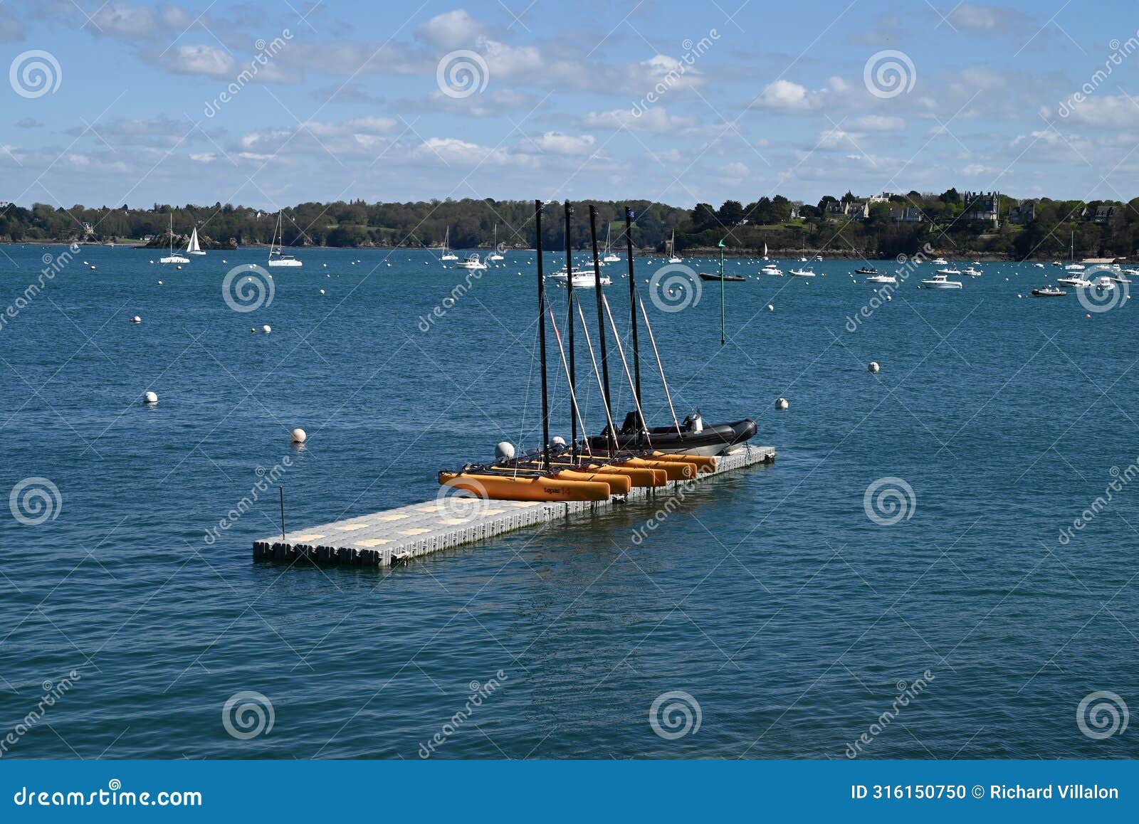Seascape with Topaz 14 Catamarans Editorial Image - Image of leisure ...