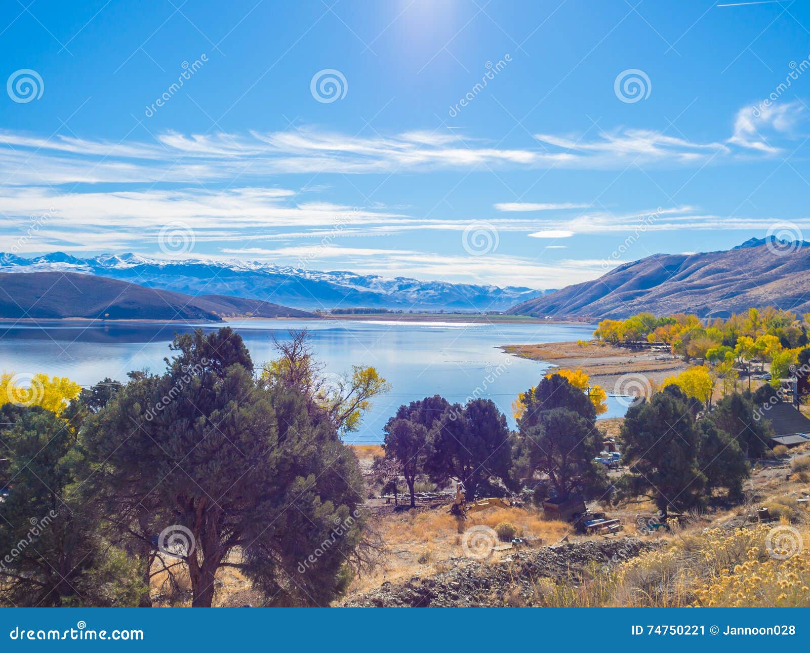 Topaz Lake , Nevada . stock image. Image of scenic, scenery - 74750221