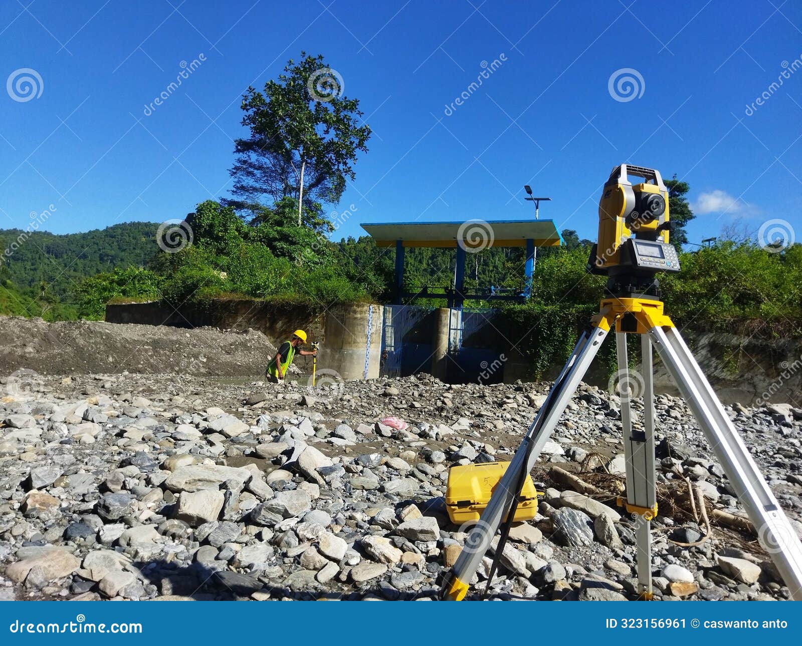 Topcon intake water supply stock image. Image of river - 323156961