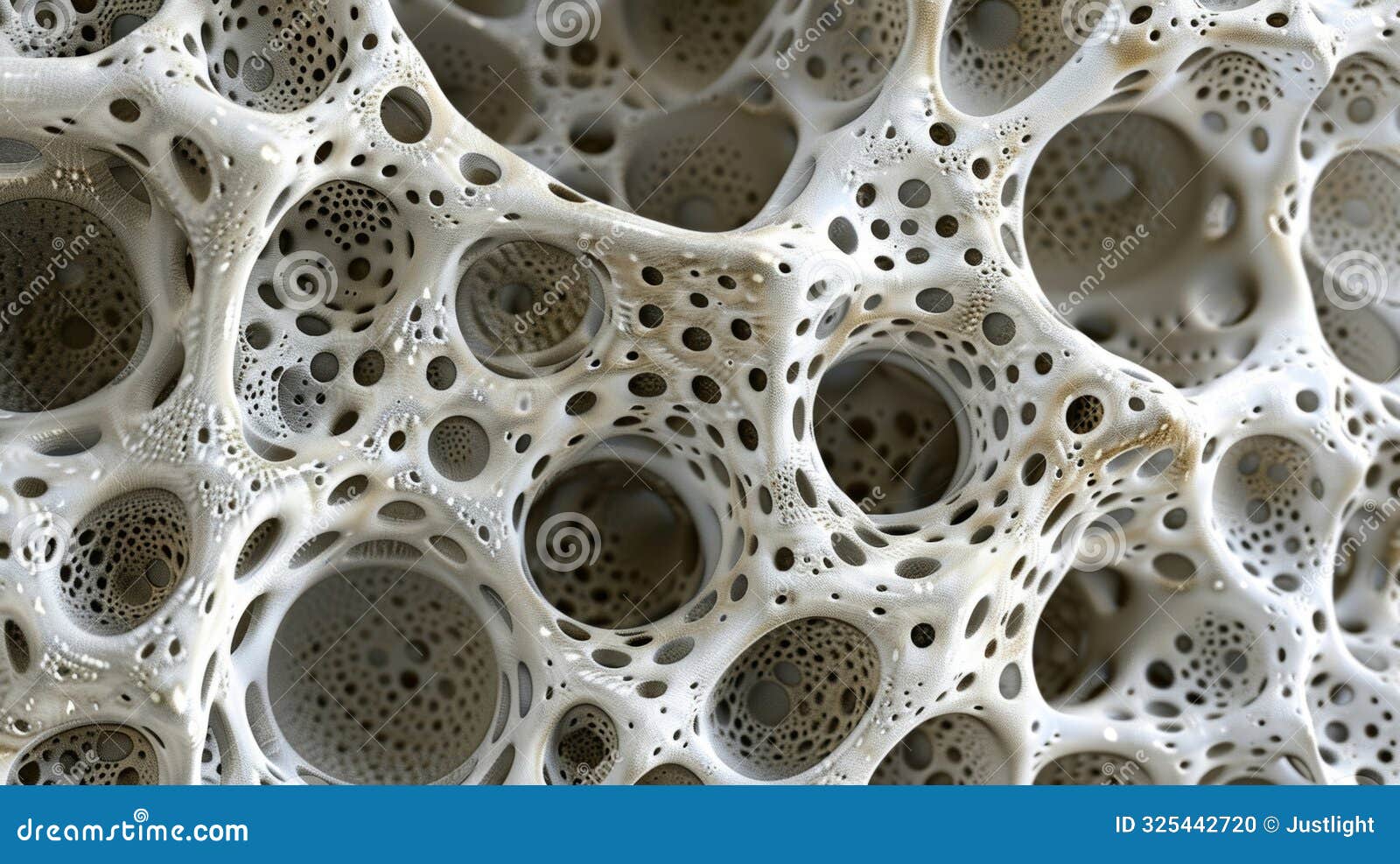 A Topdown View of a Complex Organic Structure with Interlocking Cells ...