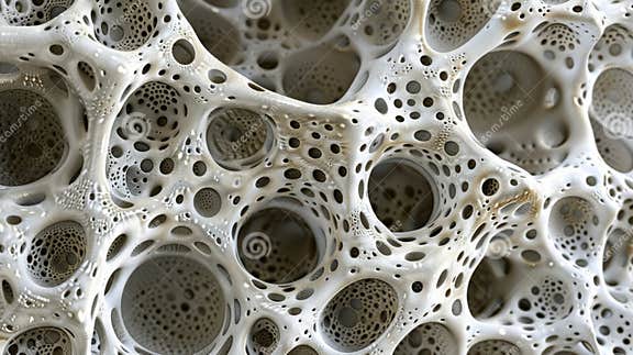 A Topdown View of a Complex Organic Structure with Interlocking Cells ...