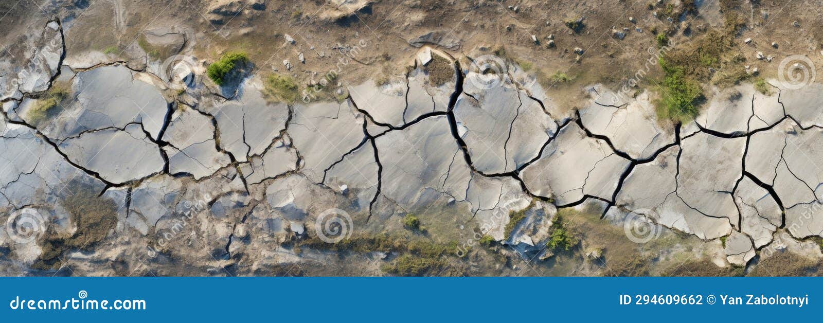 Ground Cracks. Earthquake Crack, Hole Damaged Effect. Cracked Land ...