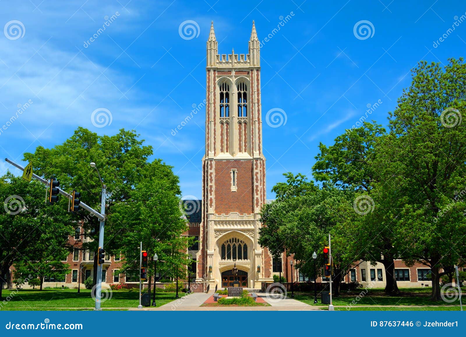 Topeka High School stock photo. Image of grass, beautiful - 87637446