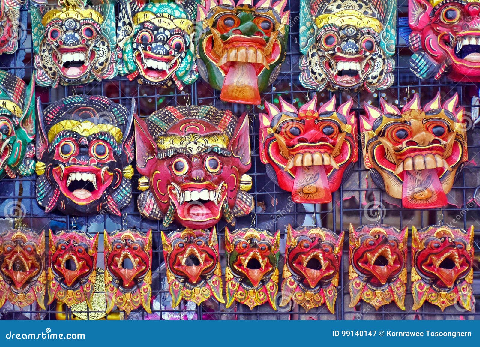 Topeng mask shop stock image. Image of artist, topeng - 99140147