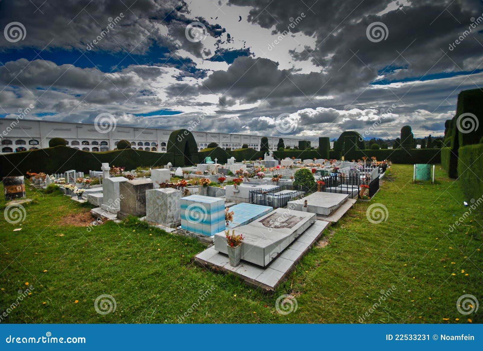 Topiary Garden Cemetery stock image. Image of crosses - 22533231