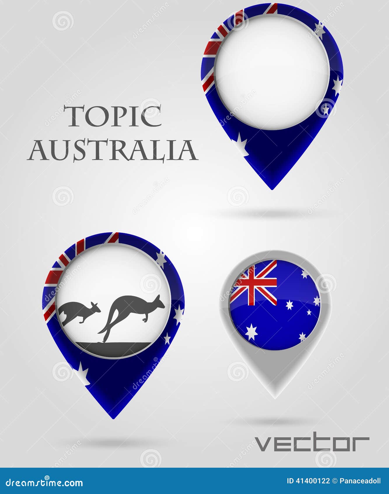 Topic australia Map Marker stock vector. Illustration of blank - 41400122