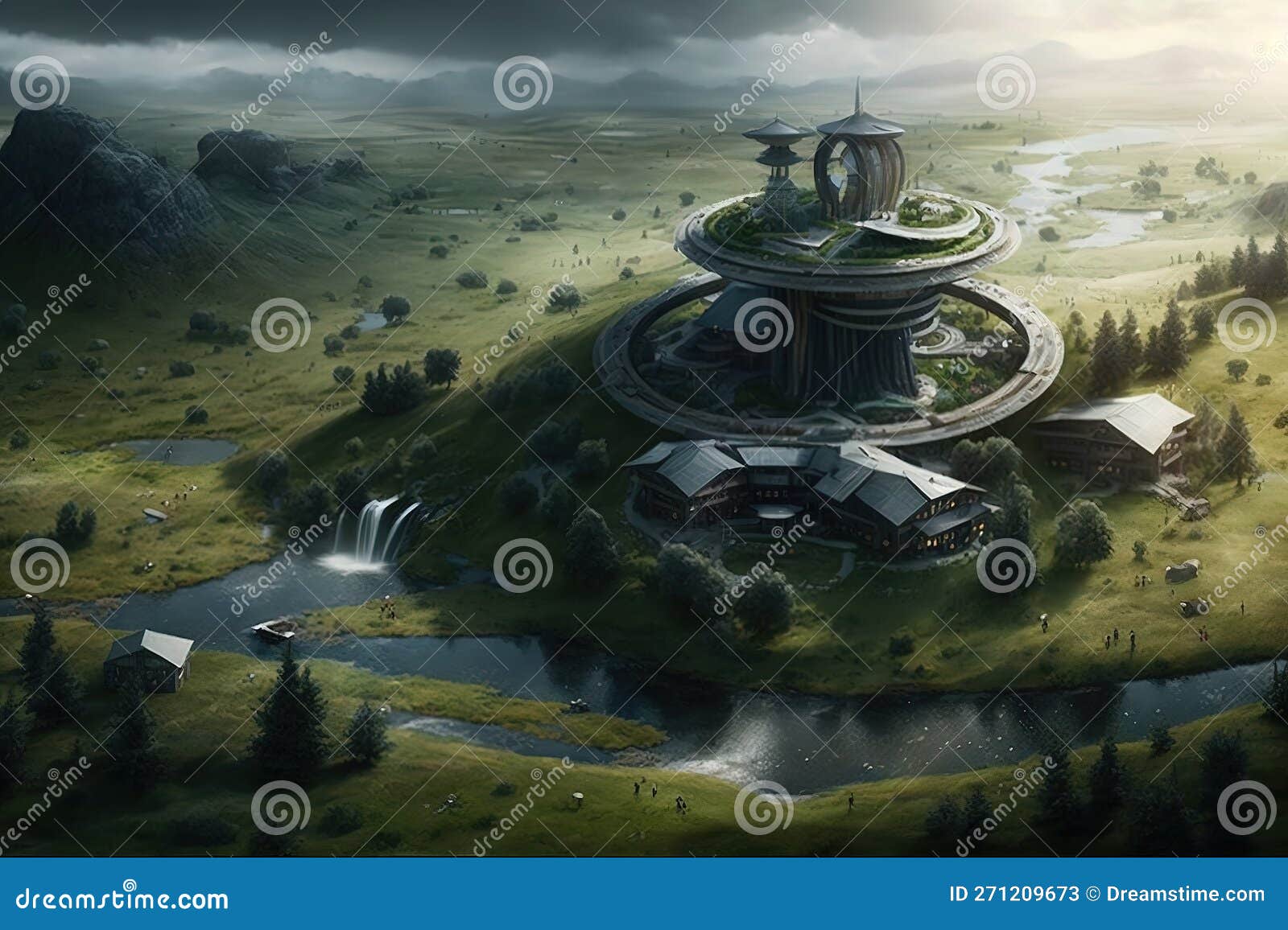 A Giant Tech Structure that Defies Gravity and Weaves Itself Across the ...