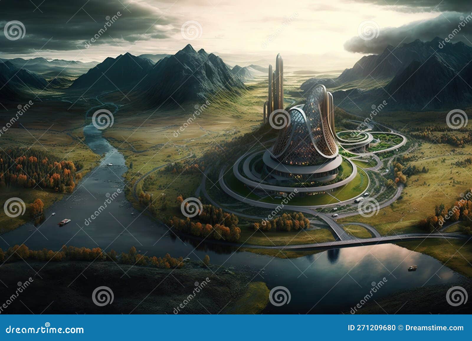 A Giant Tech Structure that Defies Gravity and Weaves Itself Across the ...