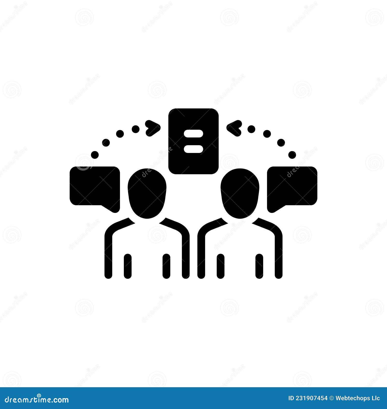 Black Solid Icon for Topic, Theme and Meeting Stock Vector ...