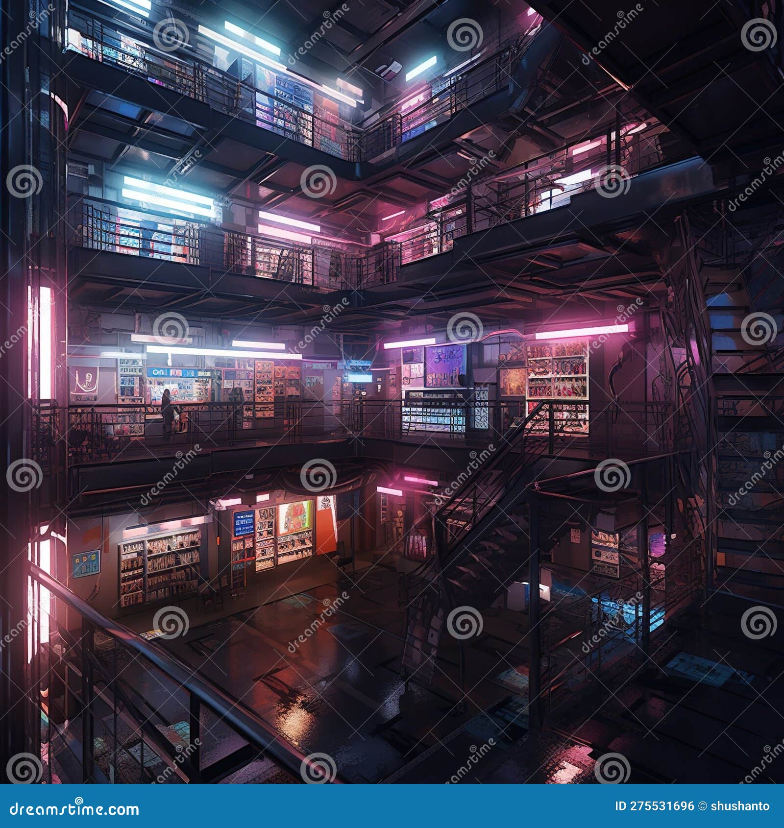 Creative Manipulation of Futuristic Illustration Stock Illustration ...