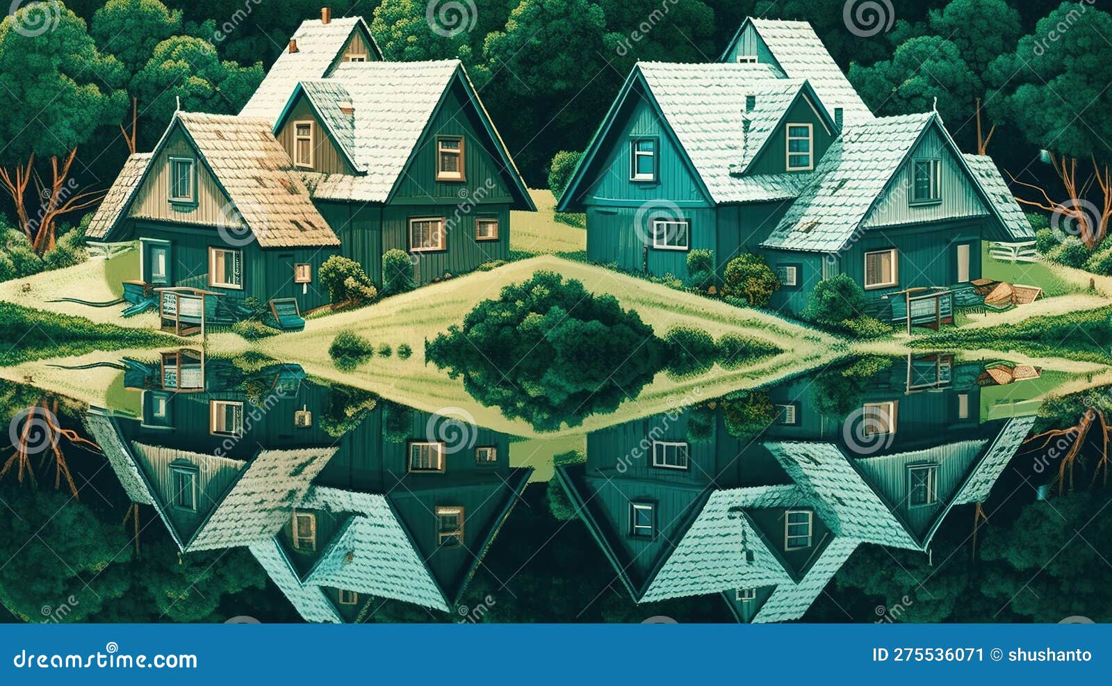 Illustration of a Magical Infinity Forest Stock Illustration ...