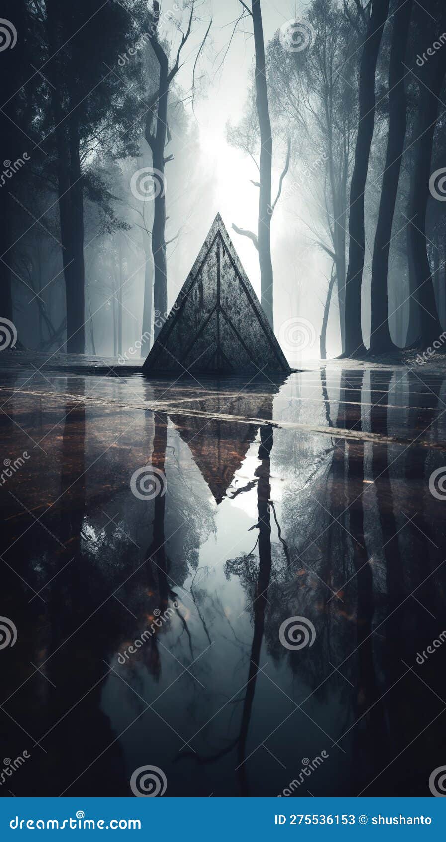 Illustration of a Magical Infinity Forest Stock Image - Image of coral ...