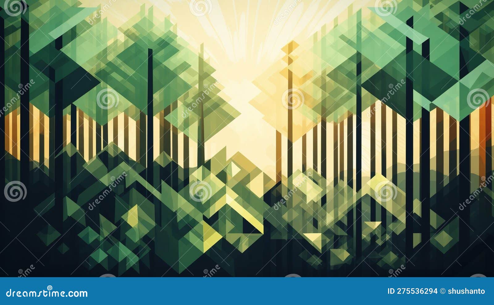 Illustration of a Magical Infinity Forest Stock Illustration ...