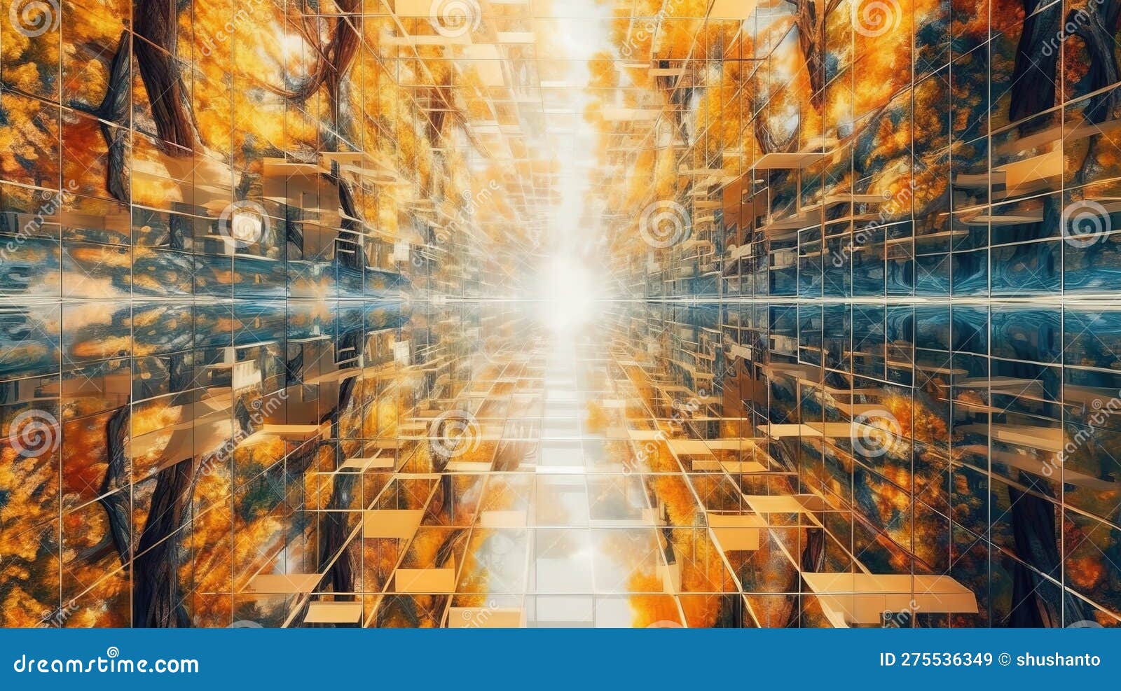 Illustration of a Magical Infinity Forest Stock Illustration ...