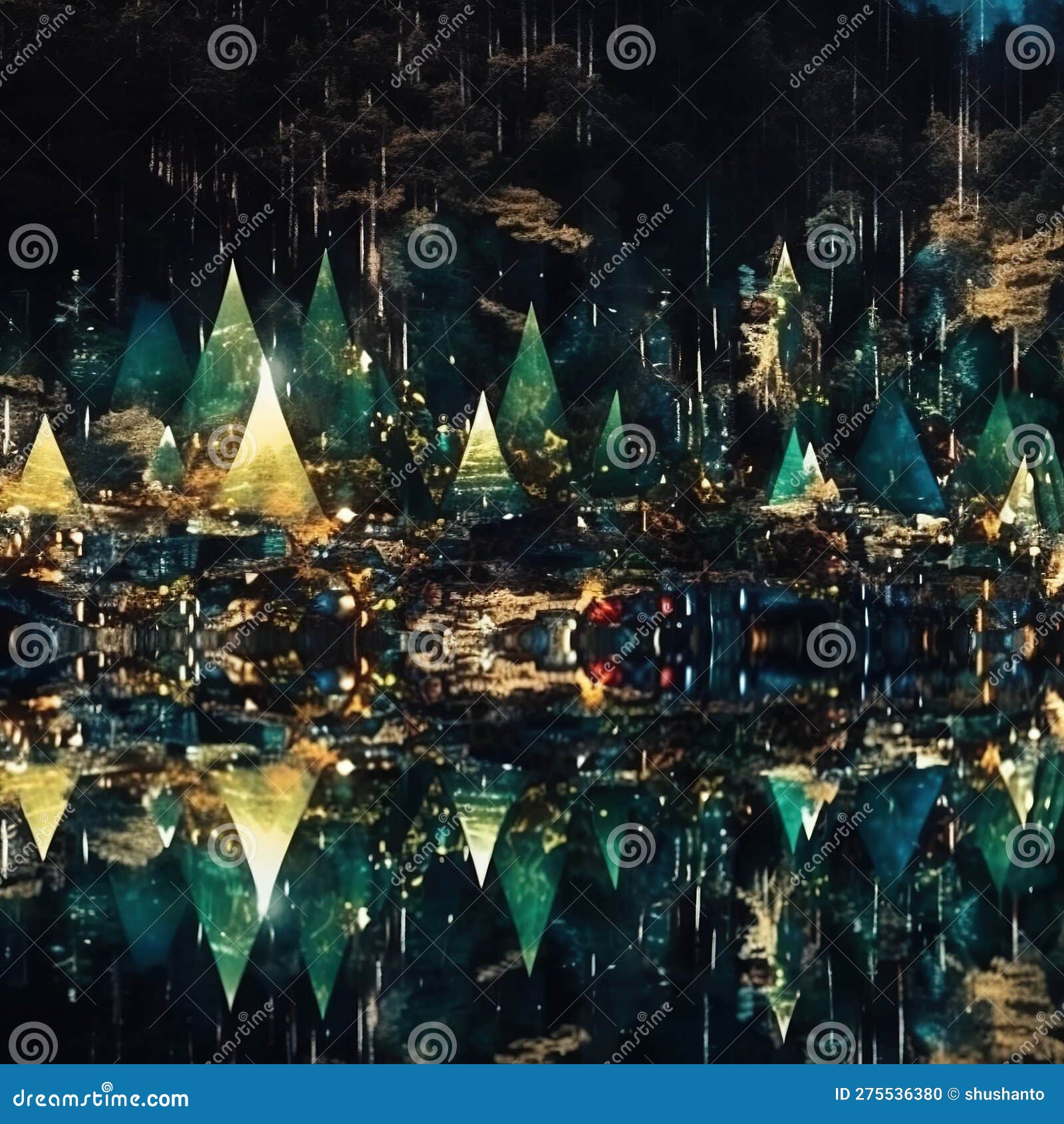 Illustration of a Magical Infinity Forest Stock Photo - Image of floral ...