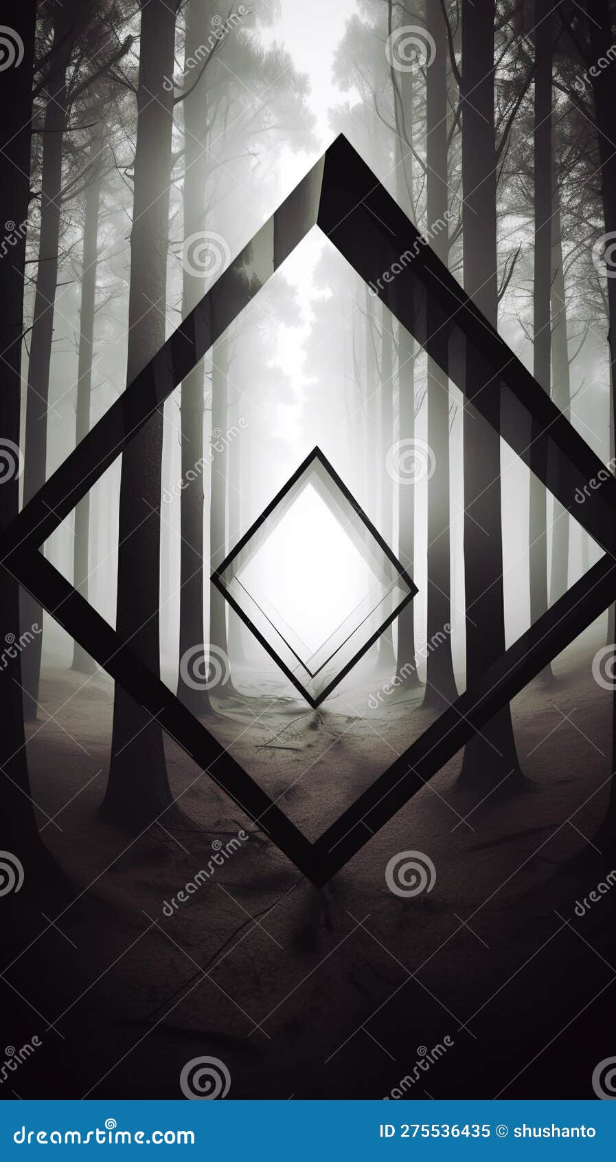 Illustration of a Magical Infinity Forest Stock Illustration ...