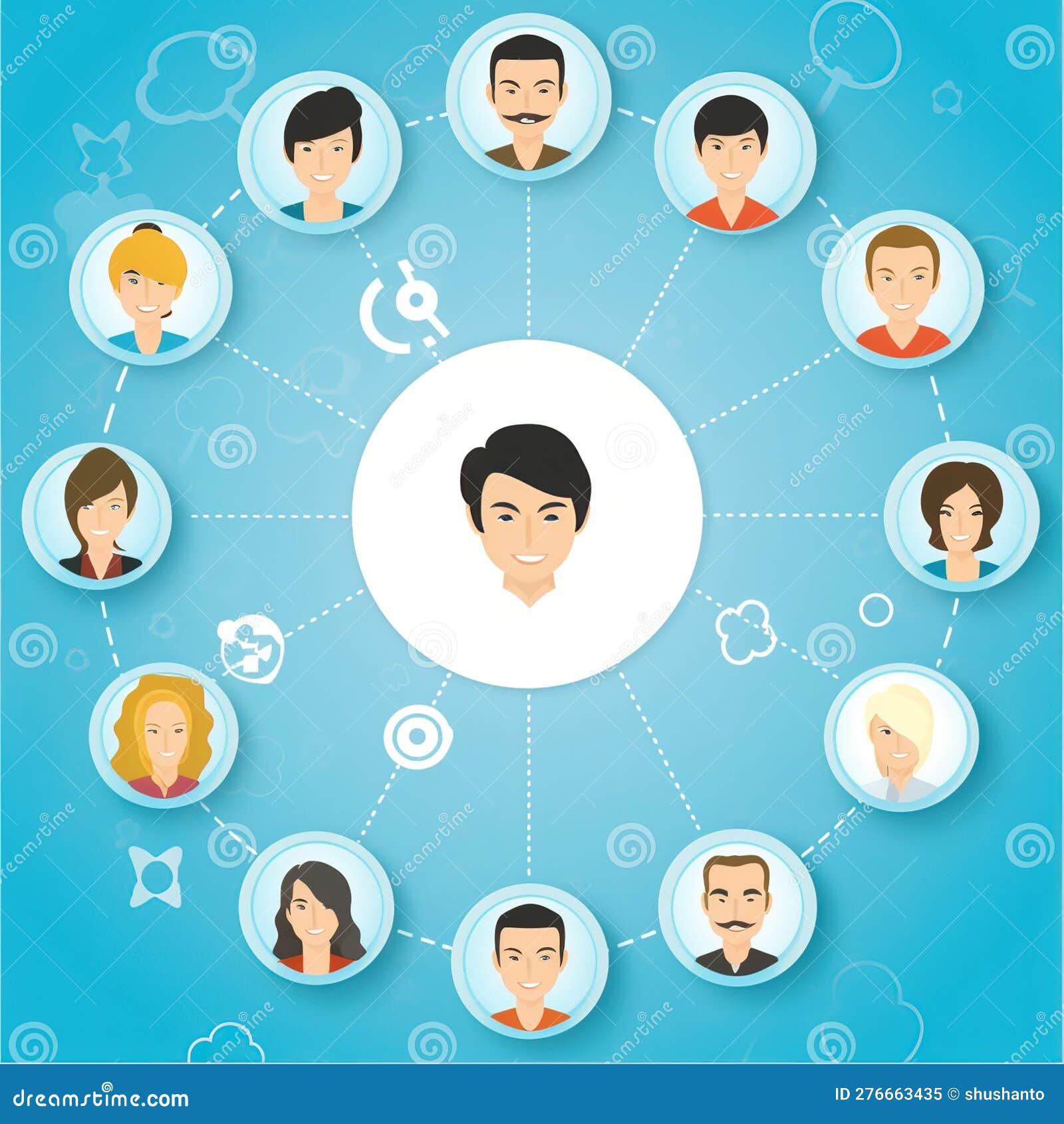 Social Network Background Illustration of Creative Manipulation Stock ...