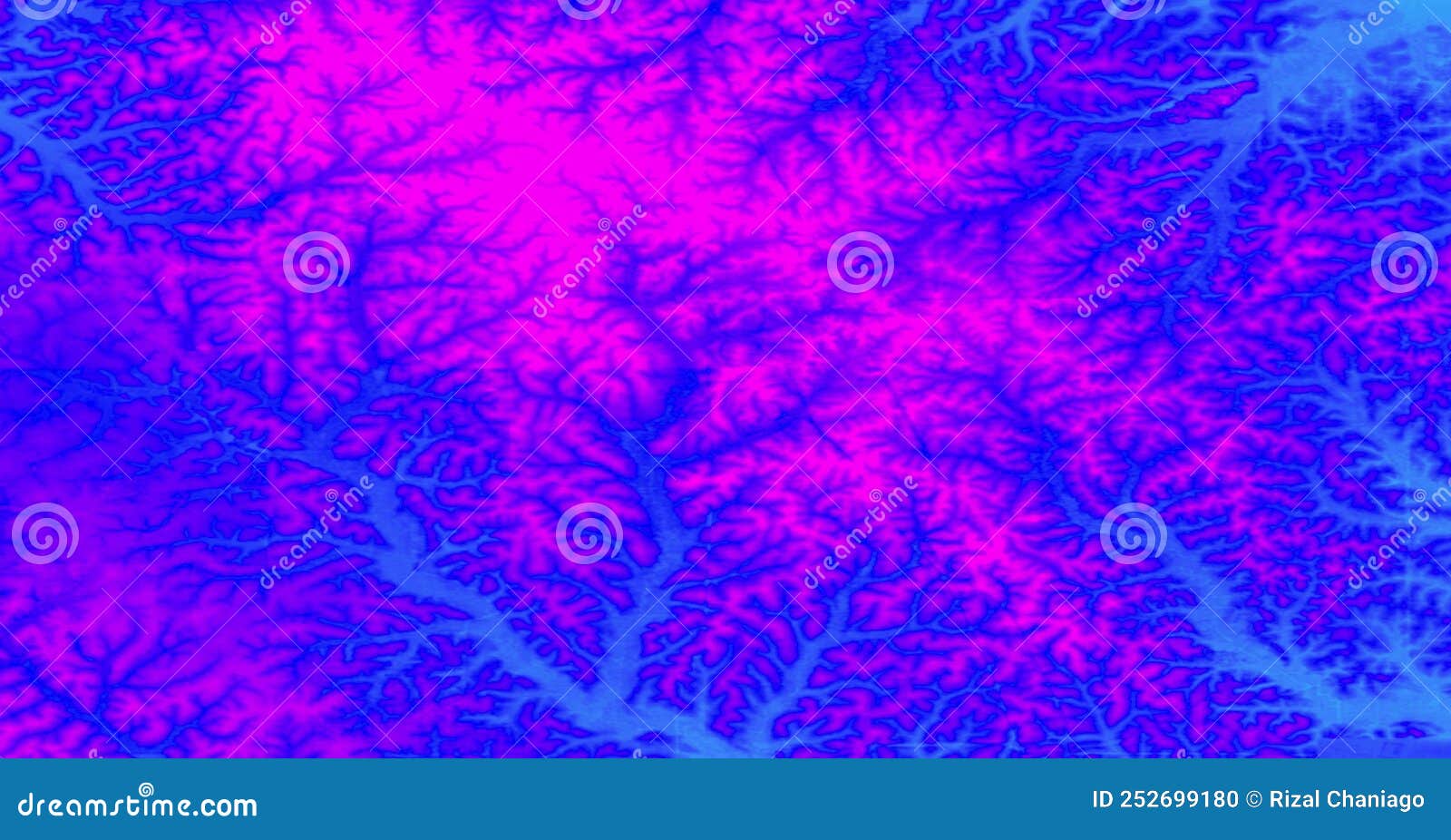 Topical Map of River Flow Direction, in Blue and Purple Color Stock ...