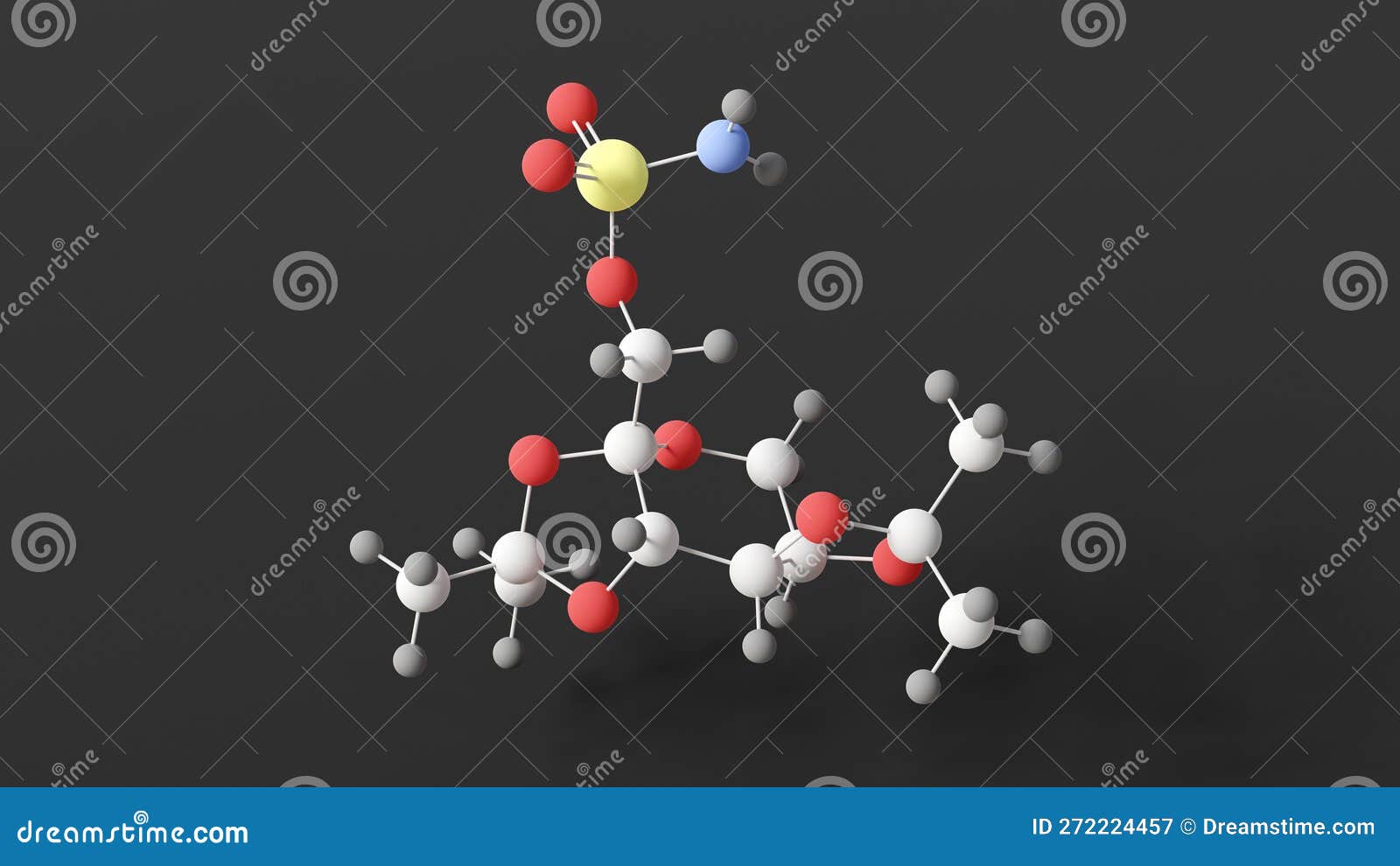 Topiramate Molecule, Molecular Structure, Anticonvulsants ...