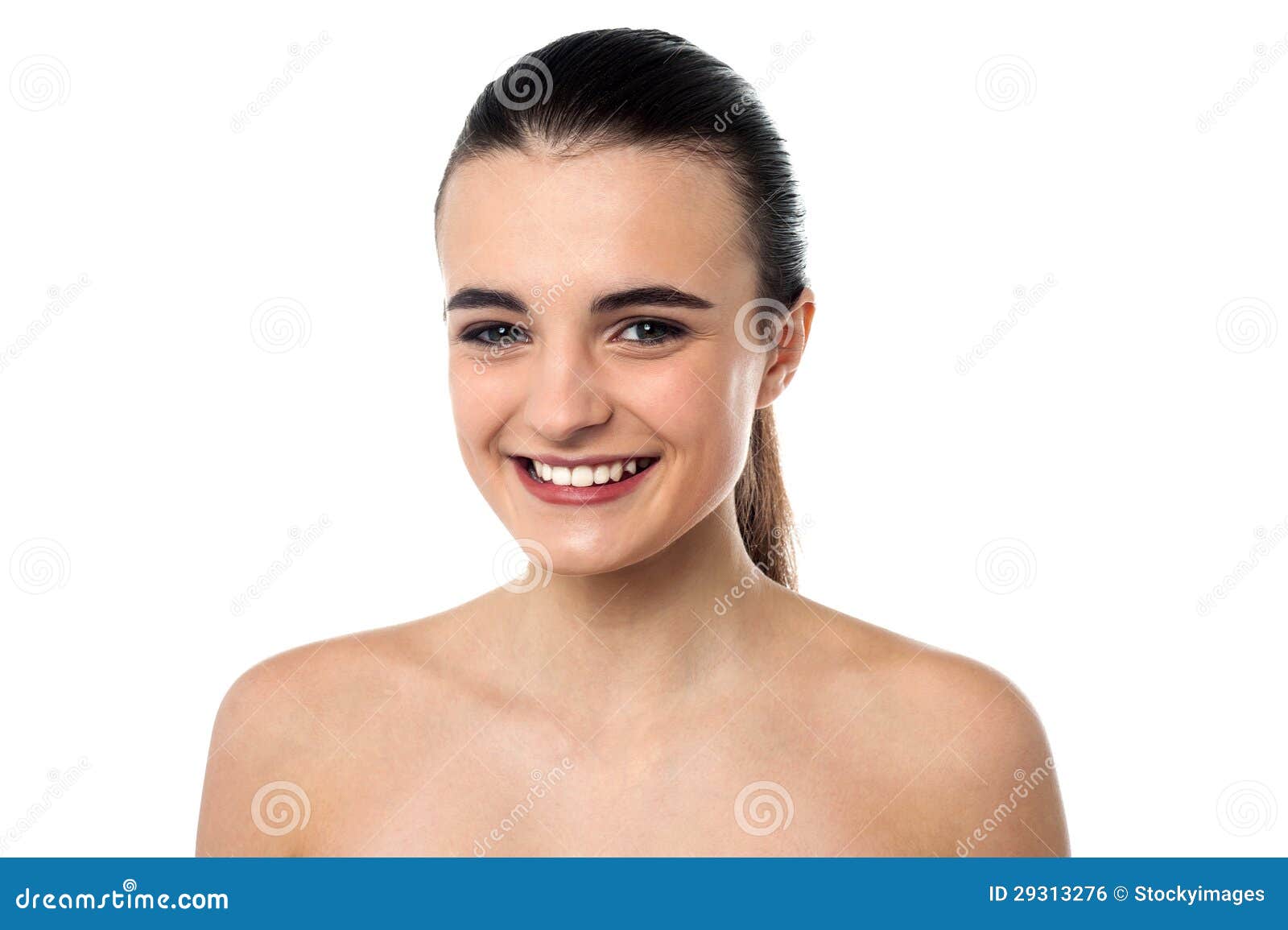 Topless Young Girl Modelling Stock Photo - Image of girl, isolated ...
