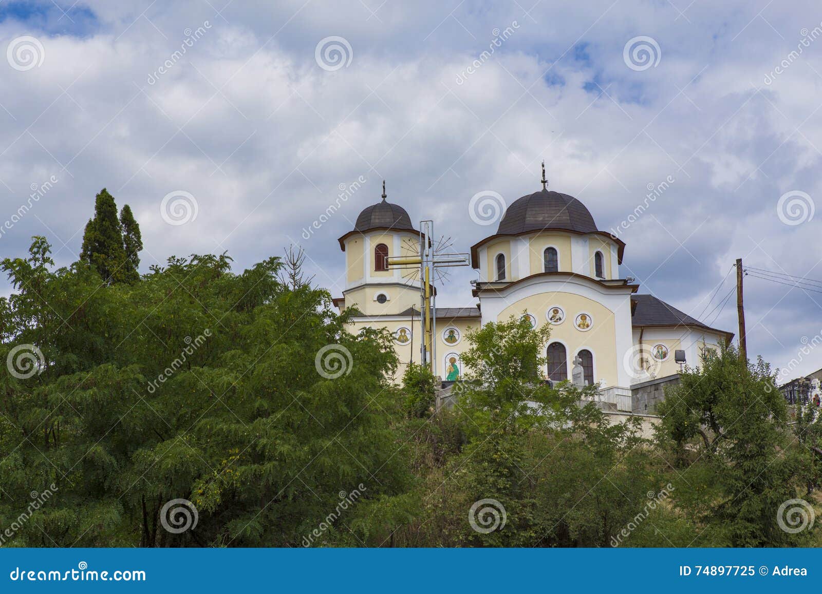 Visiting Toplita Monastery from Toplita City Stock Image - Image of ...