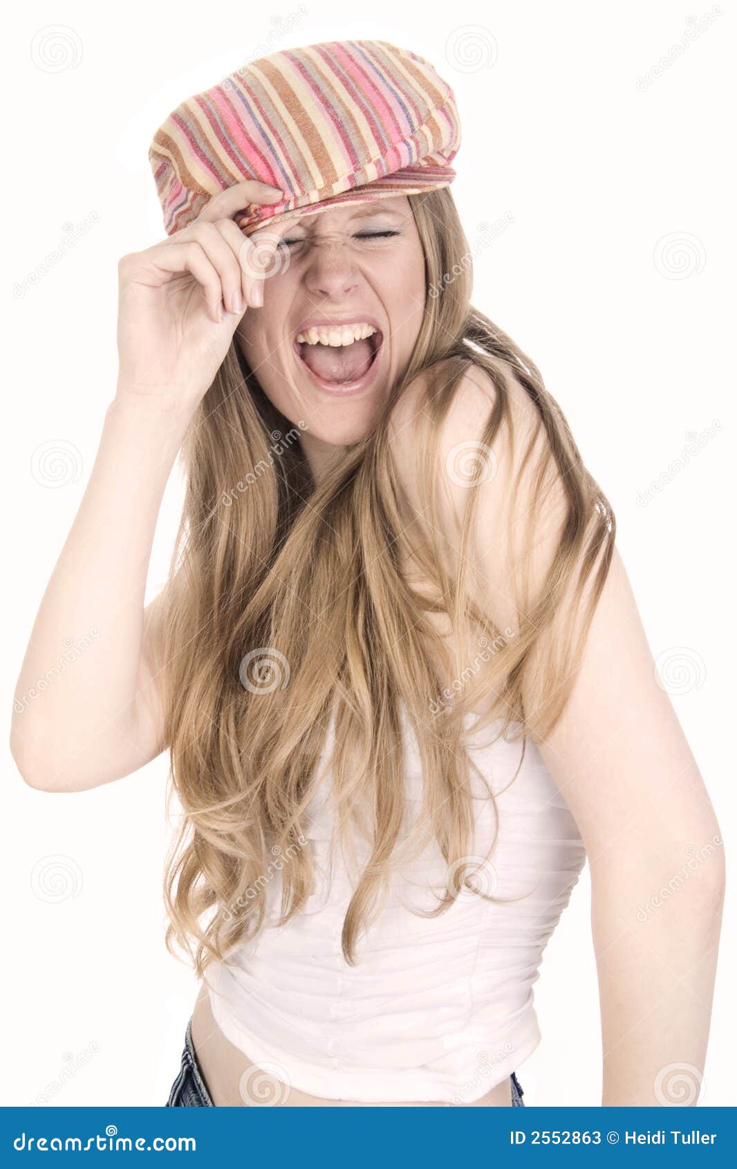 Topmodel is having fun stock image. Image of portrait - 2552863