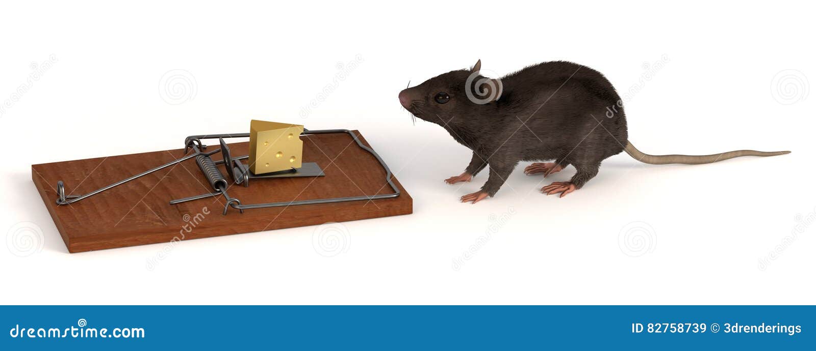 Topo Con La Trappola Per Topi Illustrazione di Stock - Illustrazione di ...