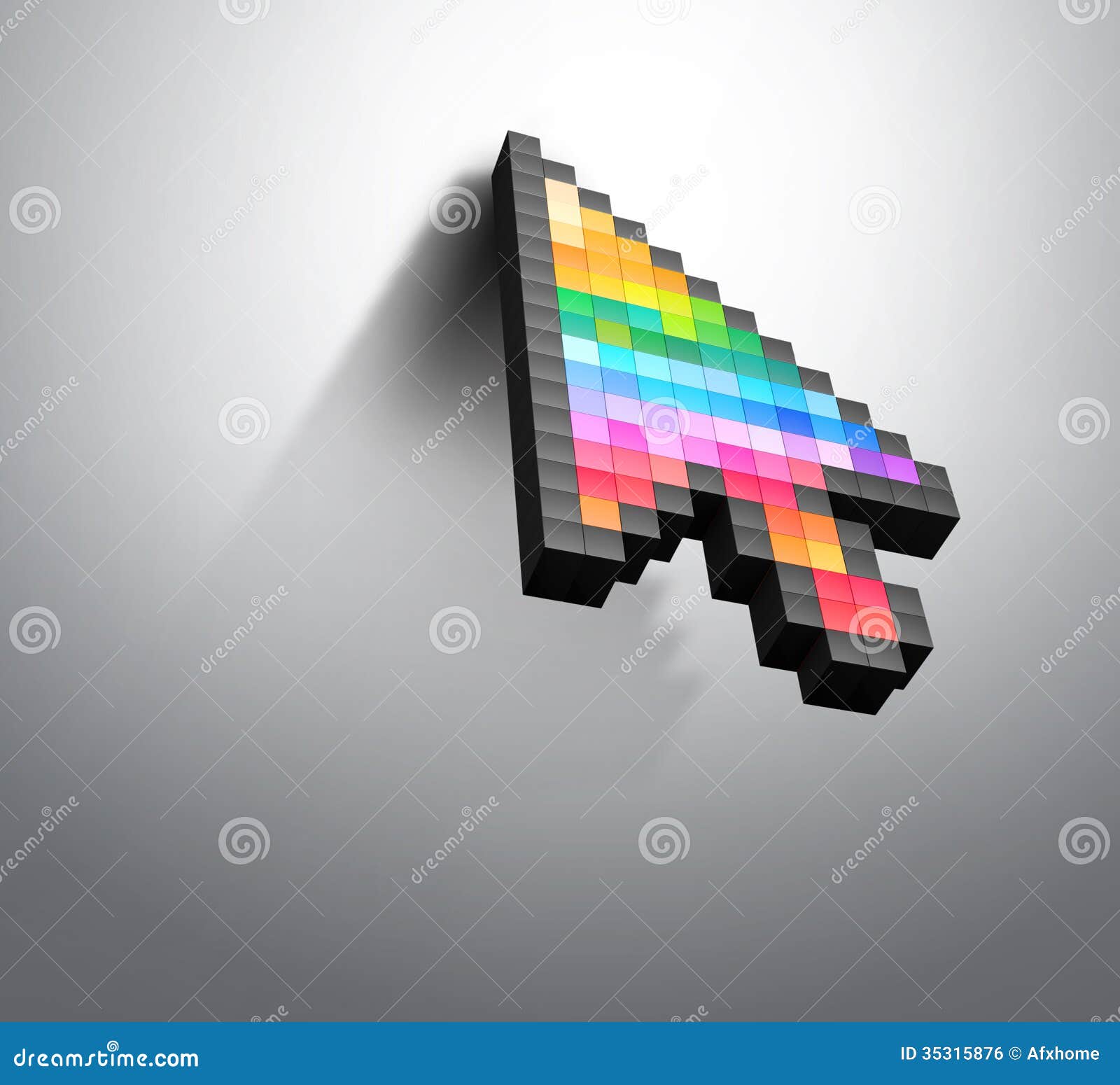 Topo Del Computer Del Pixel Di Colore Del Cursore Illustrazione di ...